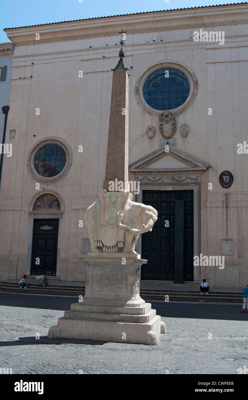 The Pulcino della Minerva, Elephant Sculpture in Rome, Italy, Europe ...