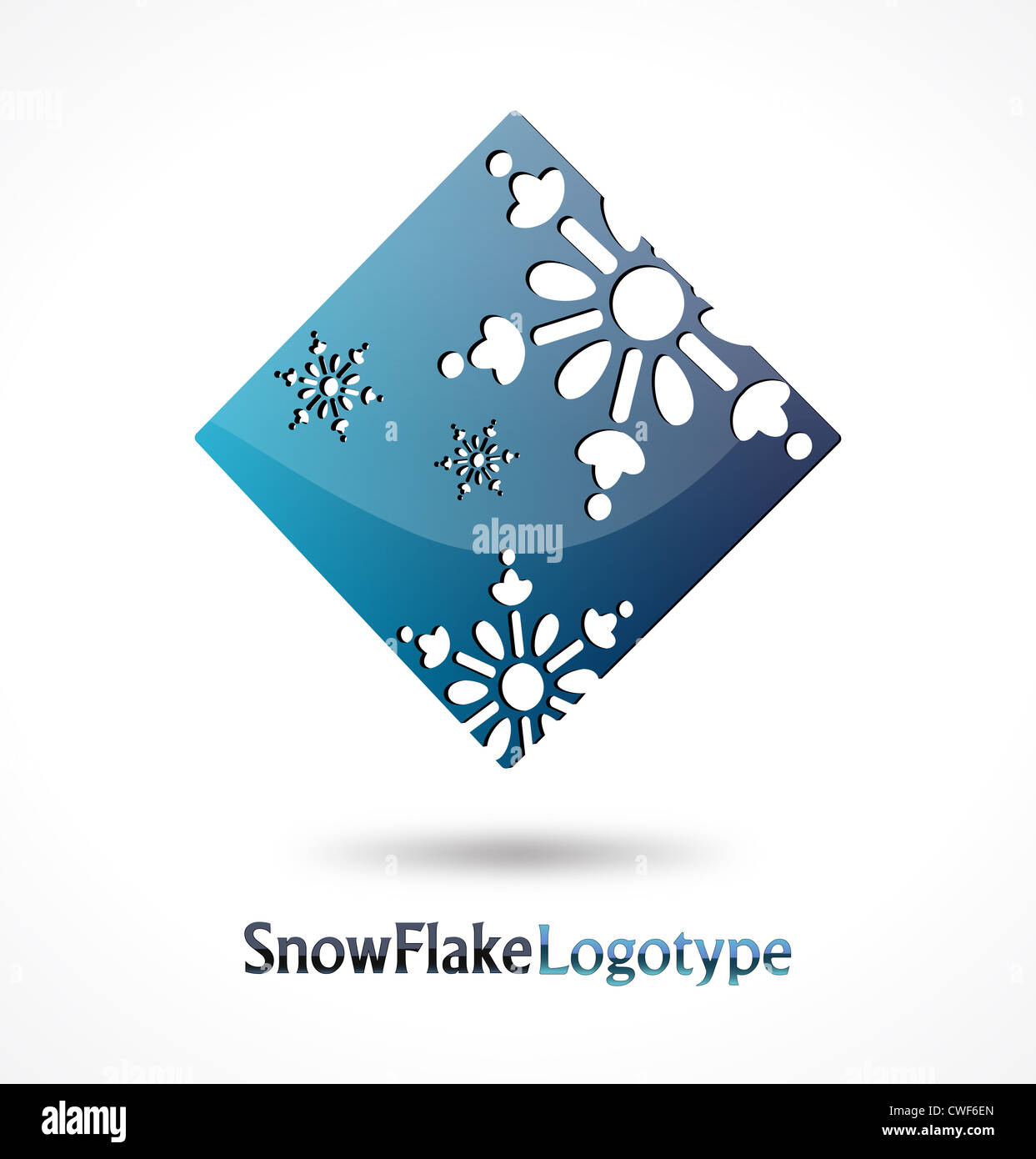 Abstract Logo Snow Flake on white background Stock Photo - Alamy