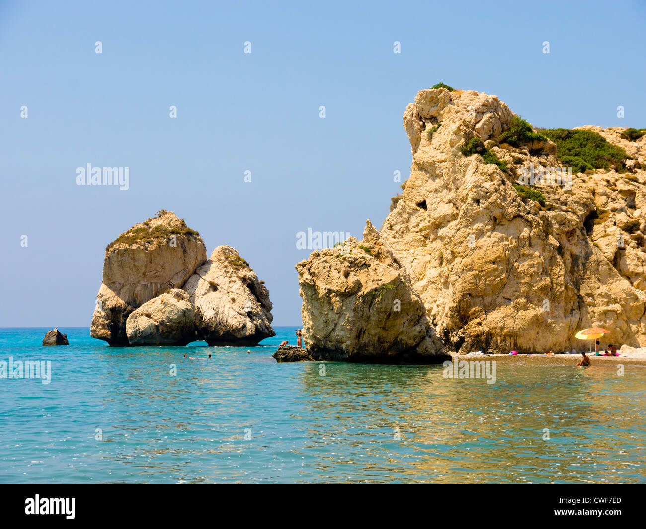 Aphrodite's rock, Cyprus. The legendary birth place of the goddess ...