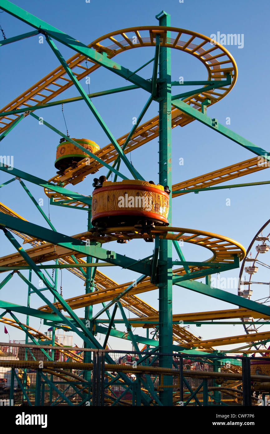 Kiddie Roller Coaster At County Fair Stock Photo - Alamy