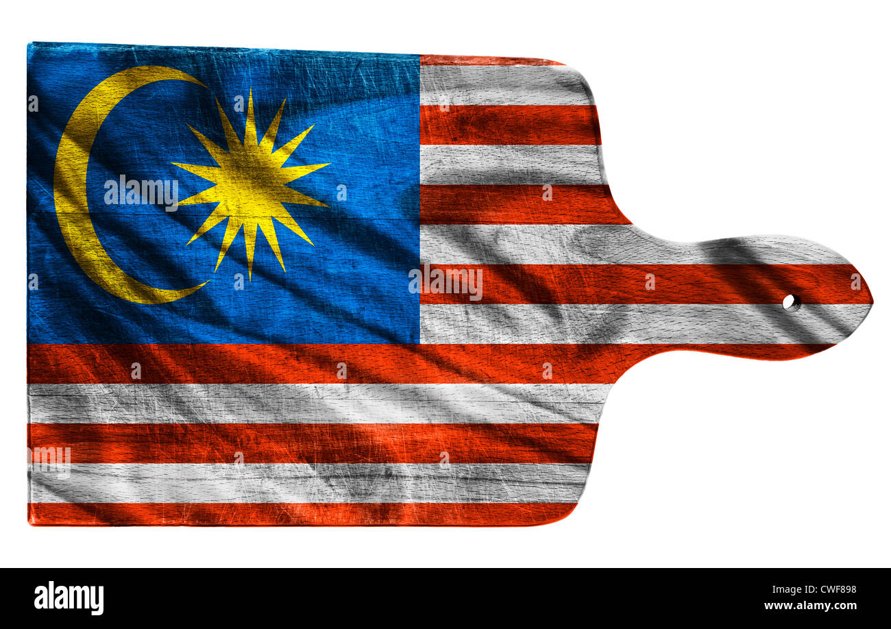 Malaysia flag on old vintage hi-res stock photography and images - Alamy