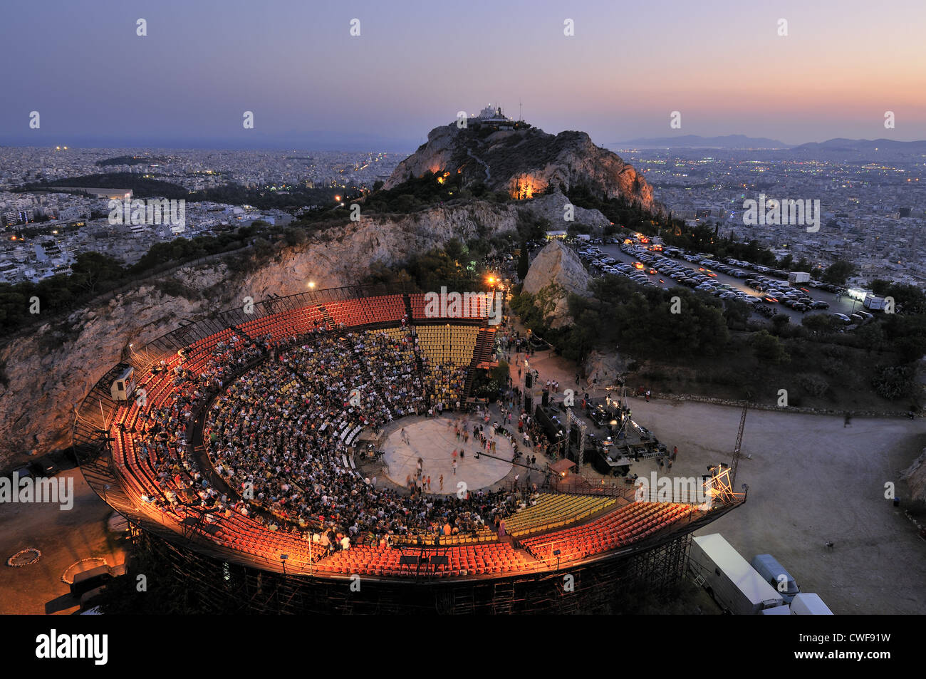 Lykavittos hill in Athens, Greece Stock Photo - Alamy