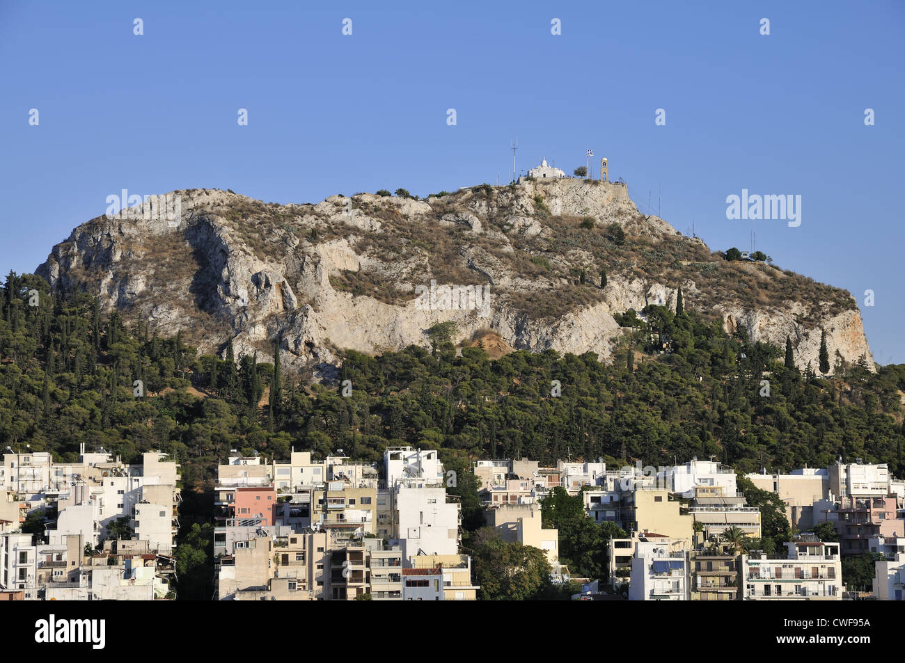 Lykavittos hill during sunset Stock Photo - Alamy