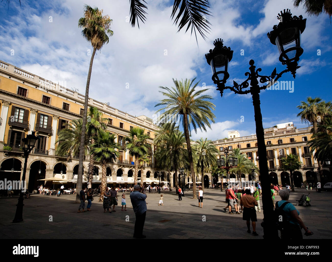 Placa Reial, Barcelona, Catalonia, Spain Stock Photo - Alamy