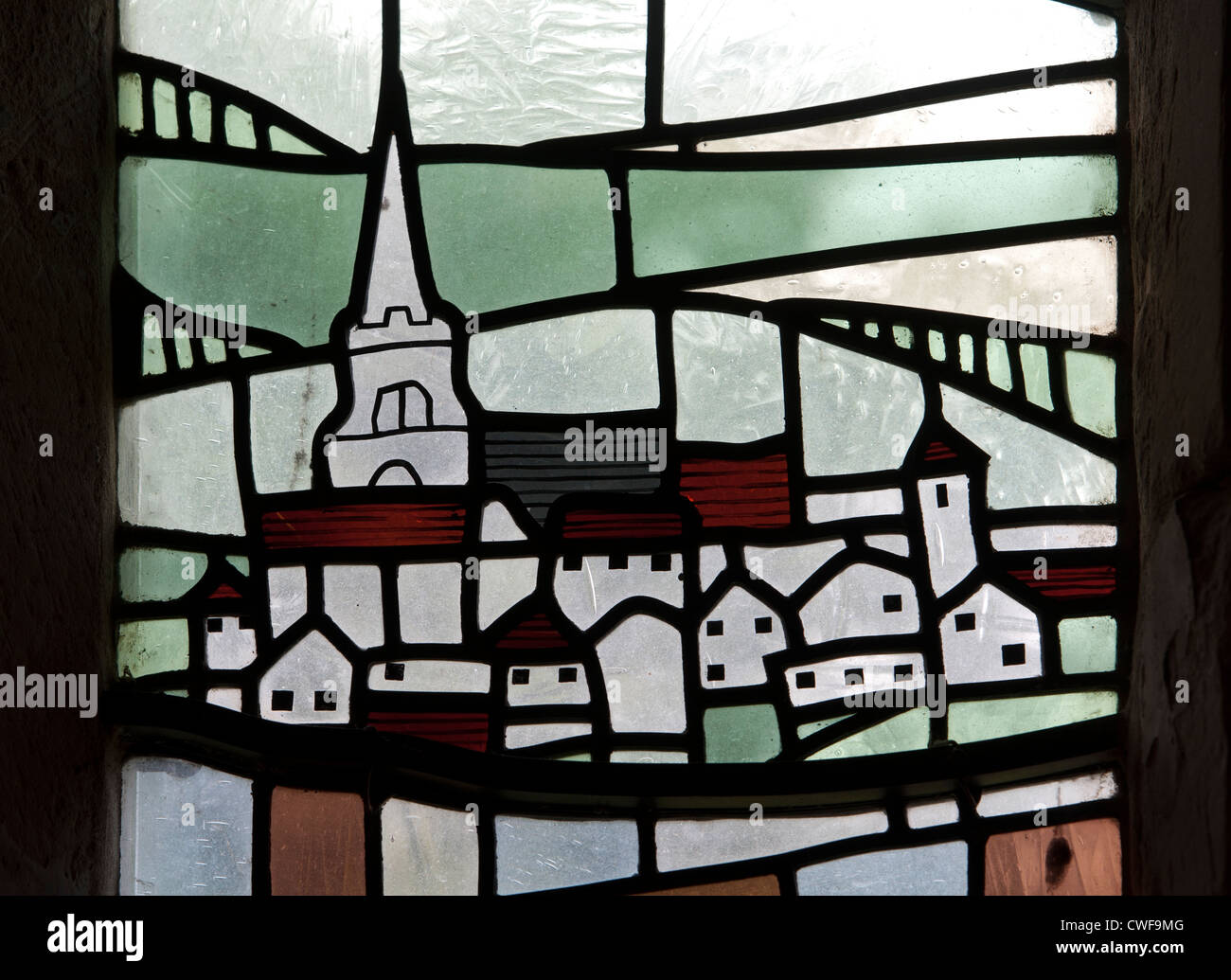 Stained glass detail in All Saints Church, Cotgrave, Nottinghamshire ...