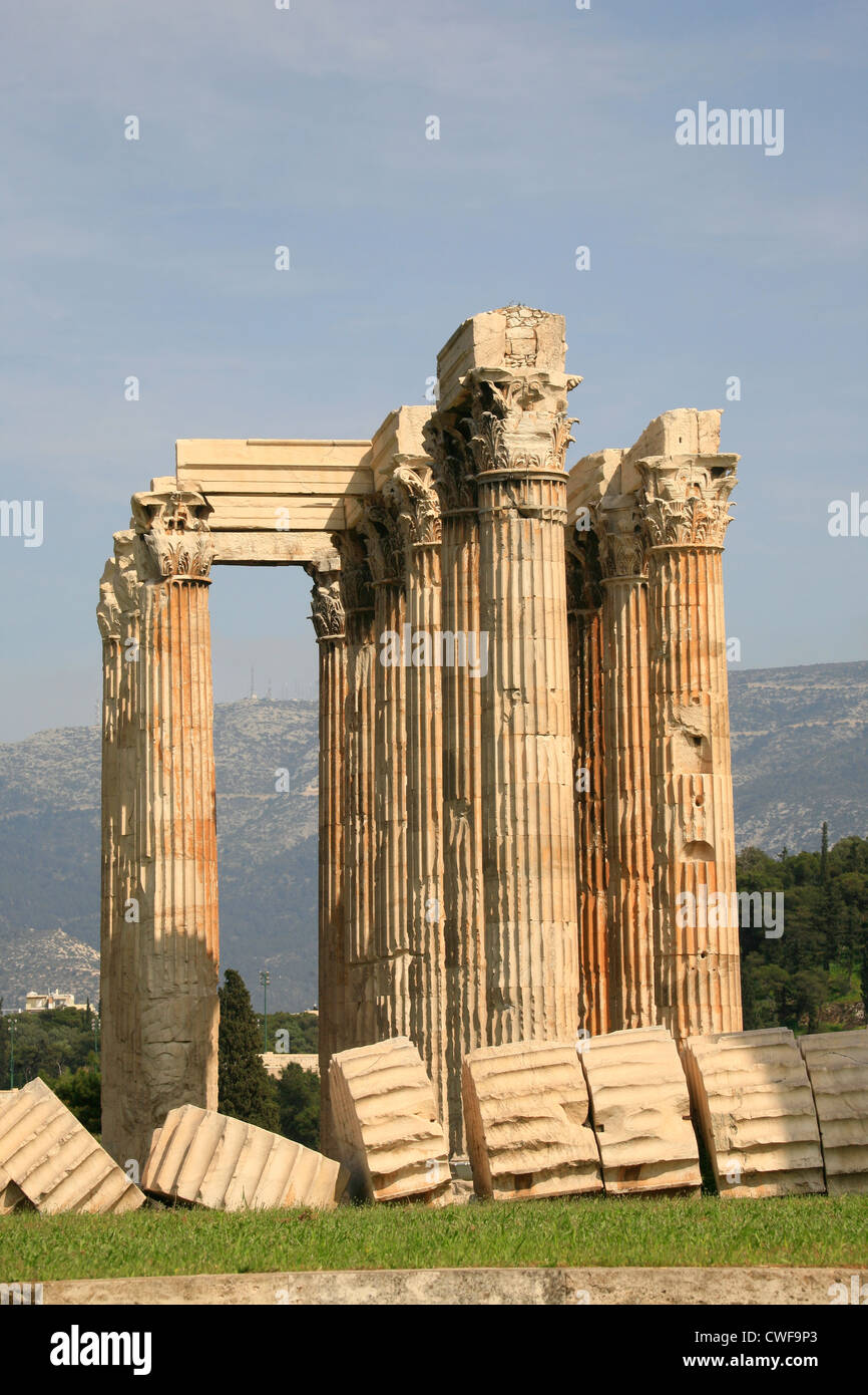 Greece, Athens,Zeus temple Stock Photo - Alamy