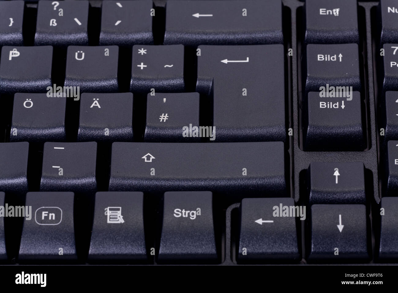 Detail view of a black computer keyboard Stock Photo - Alamy