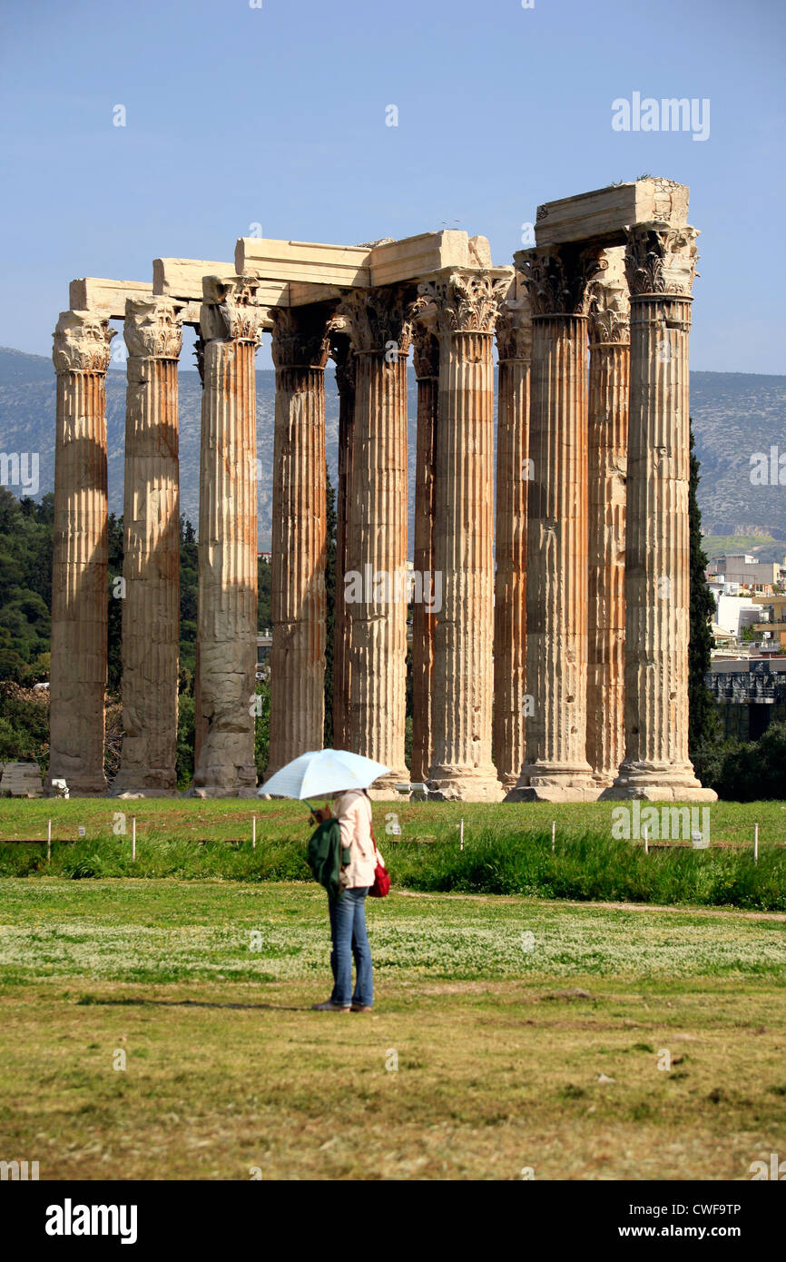 Greece, Athens,Zeus temple Stock Photo - Alamy