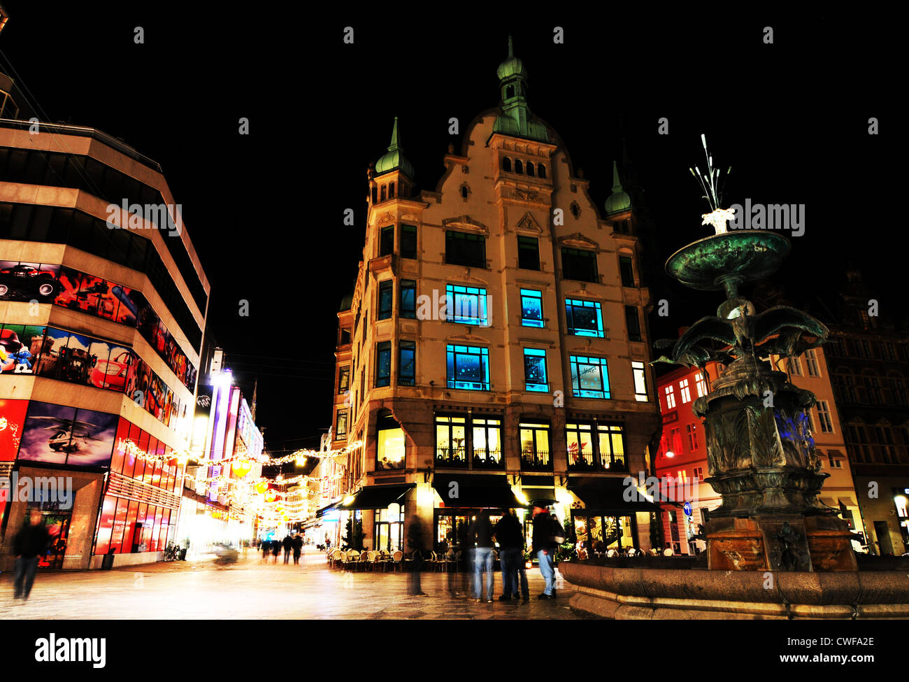 Copenhagen at night Stock Photo - Alamy