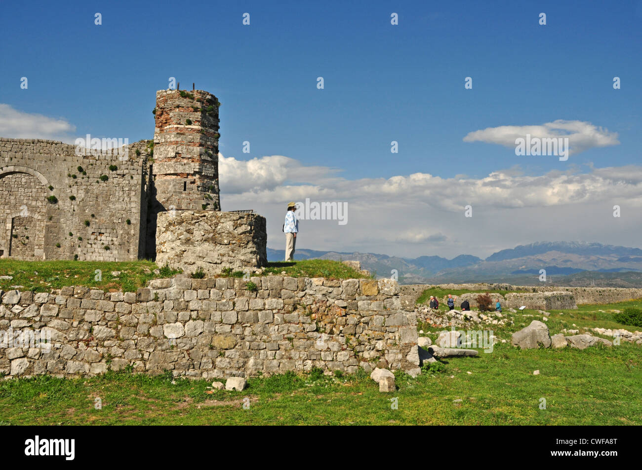 EUROPE, Albania, Shkodra, Rozafa Castle, the second yard, view of ...