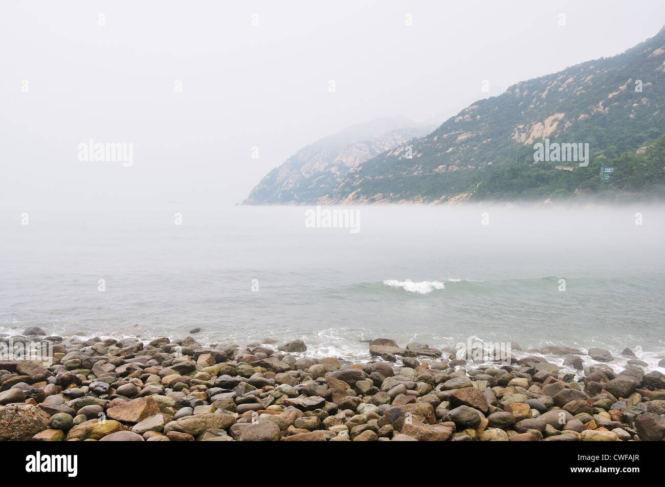 seashore,landscape,laoshan mountain in qingdao,shandong province,China ...