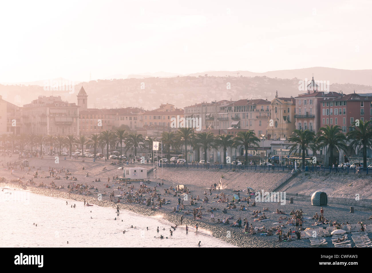Nice france beach hi-res stock photography and images - Alamy