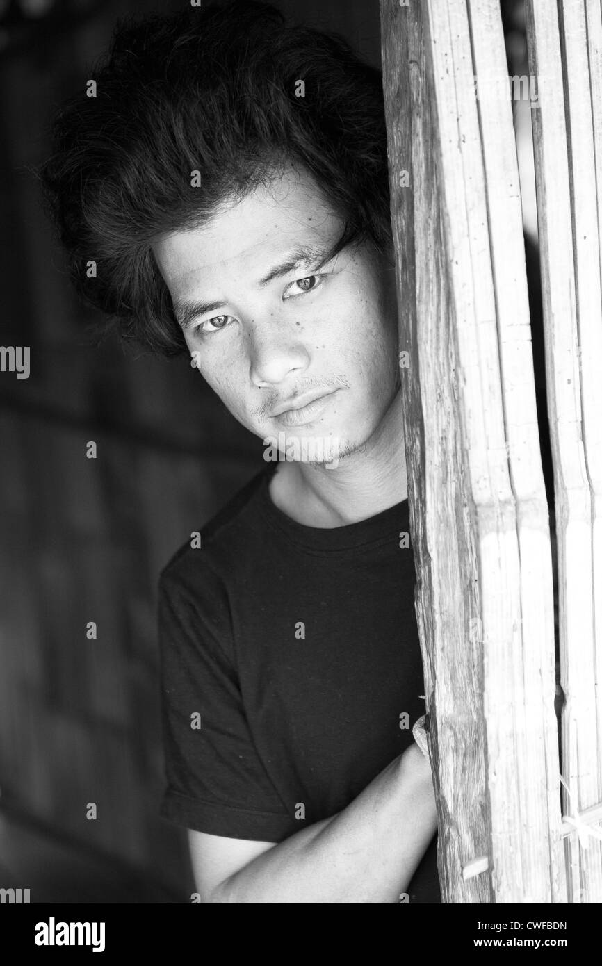 Chiang Mai village - local boy Stock Photo - Alamy