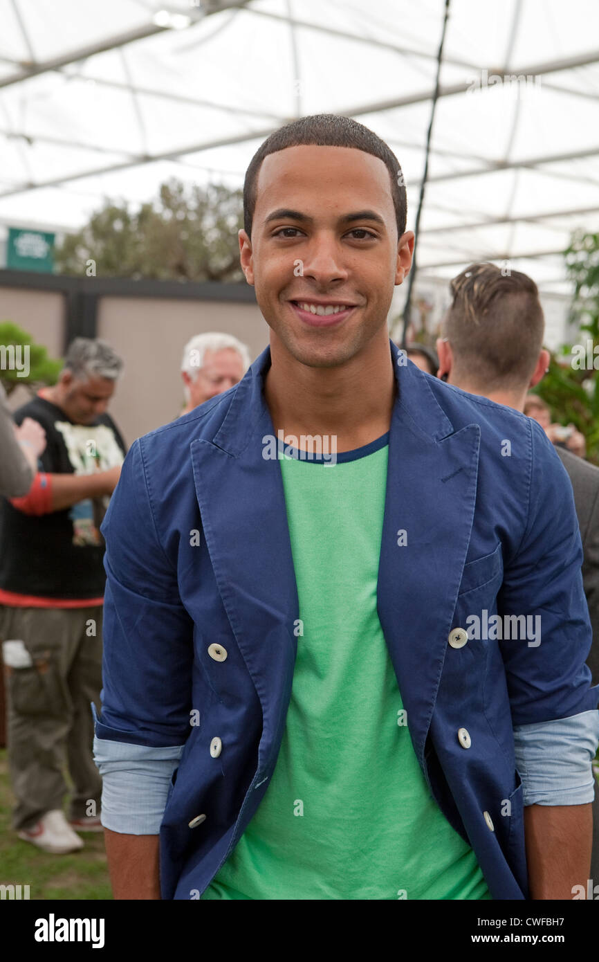 Marvin Humes from JLS at the RHS Chelsea flower show 2011 Stock Photo ...