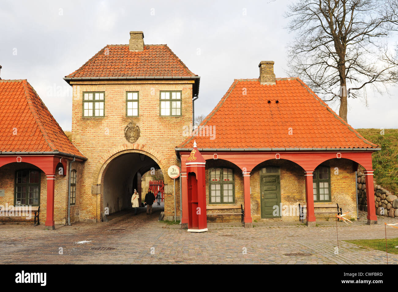 Traditional Danish building in the Kastellet, important architectural ...