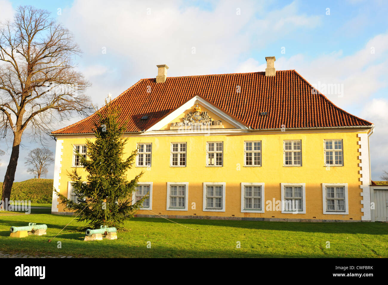 Traditional Danish building in the Kastellet, important architectural ...