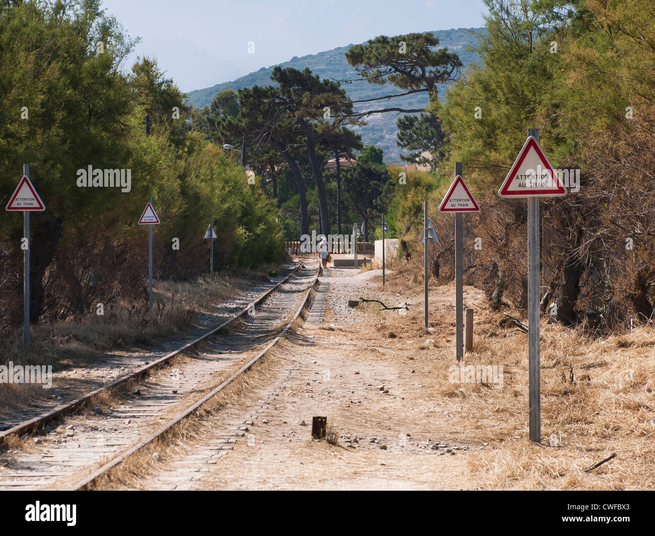 Railway warning signs hi-res stock photography and images - Alamy