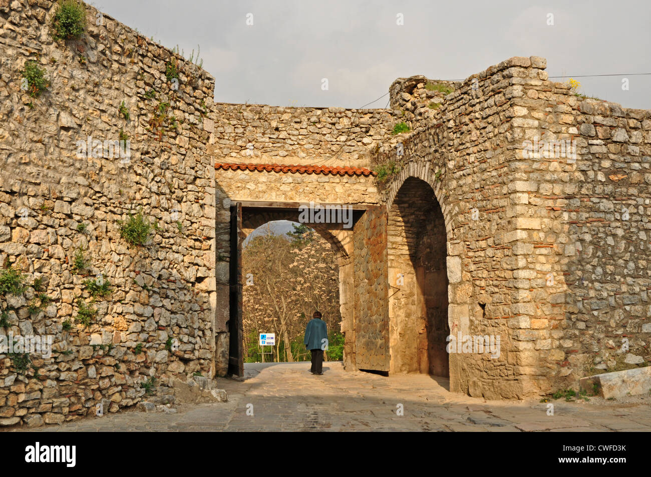 EUROPE, Macedonia, Ohrid, Upper Gate entrance to old city Stock Photo ...