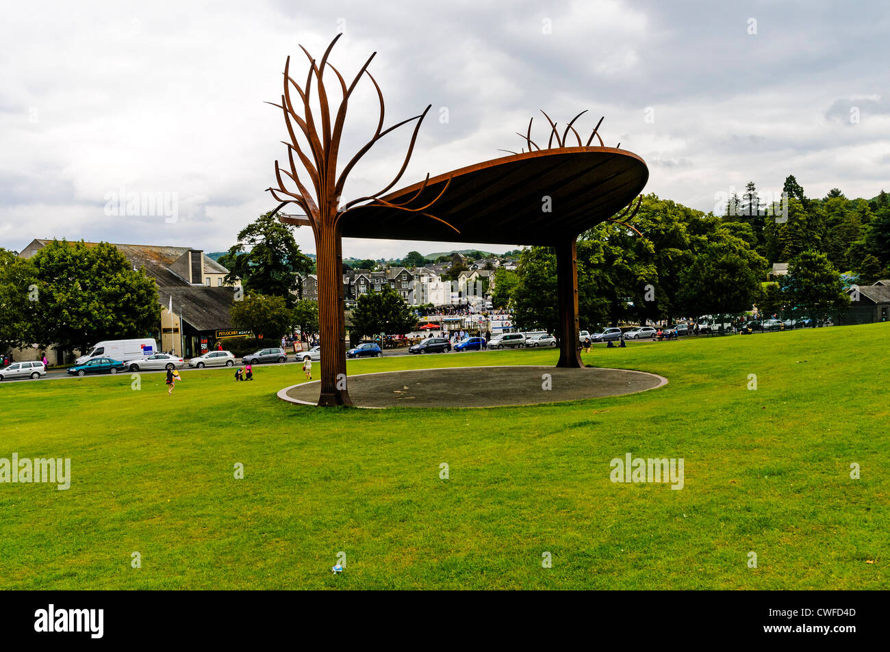 A steel structure on The Glebe, a favourite playing field and vantage ...
