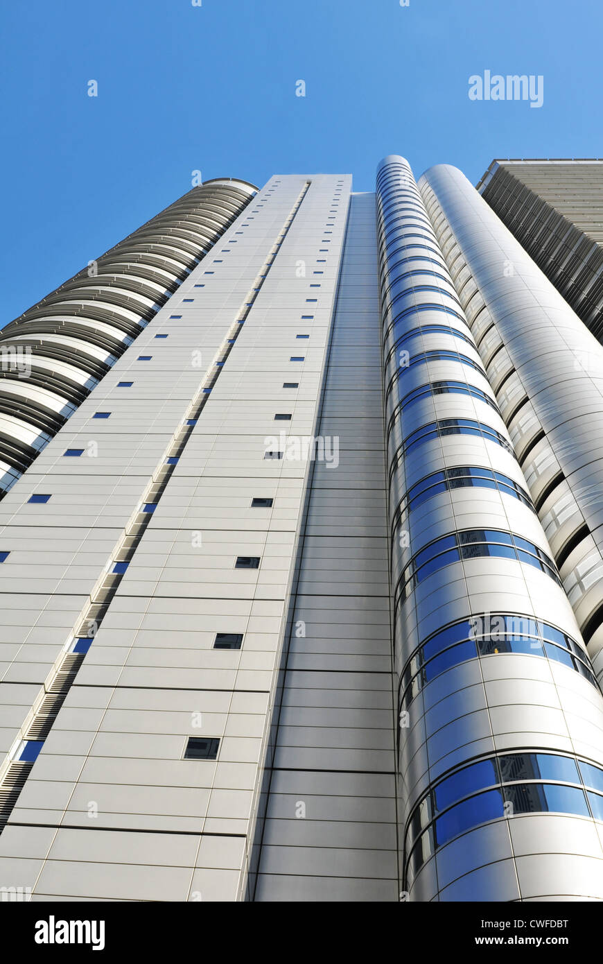 Tokyo, Japan - 28 Dec, 2011: Architectural panorama of skyscraper in ...