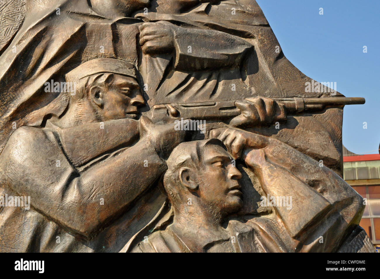 EUROPE, Macedonia, Bitola, statue representing the National Liberation ...