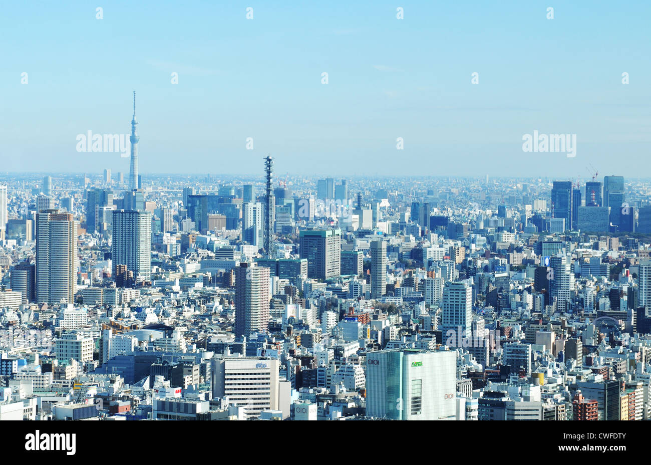 Aerial view of Tokyo as seen from the Tokyo Metropolitan Government ...