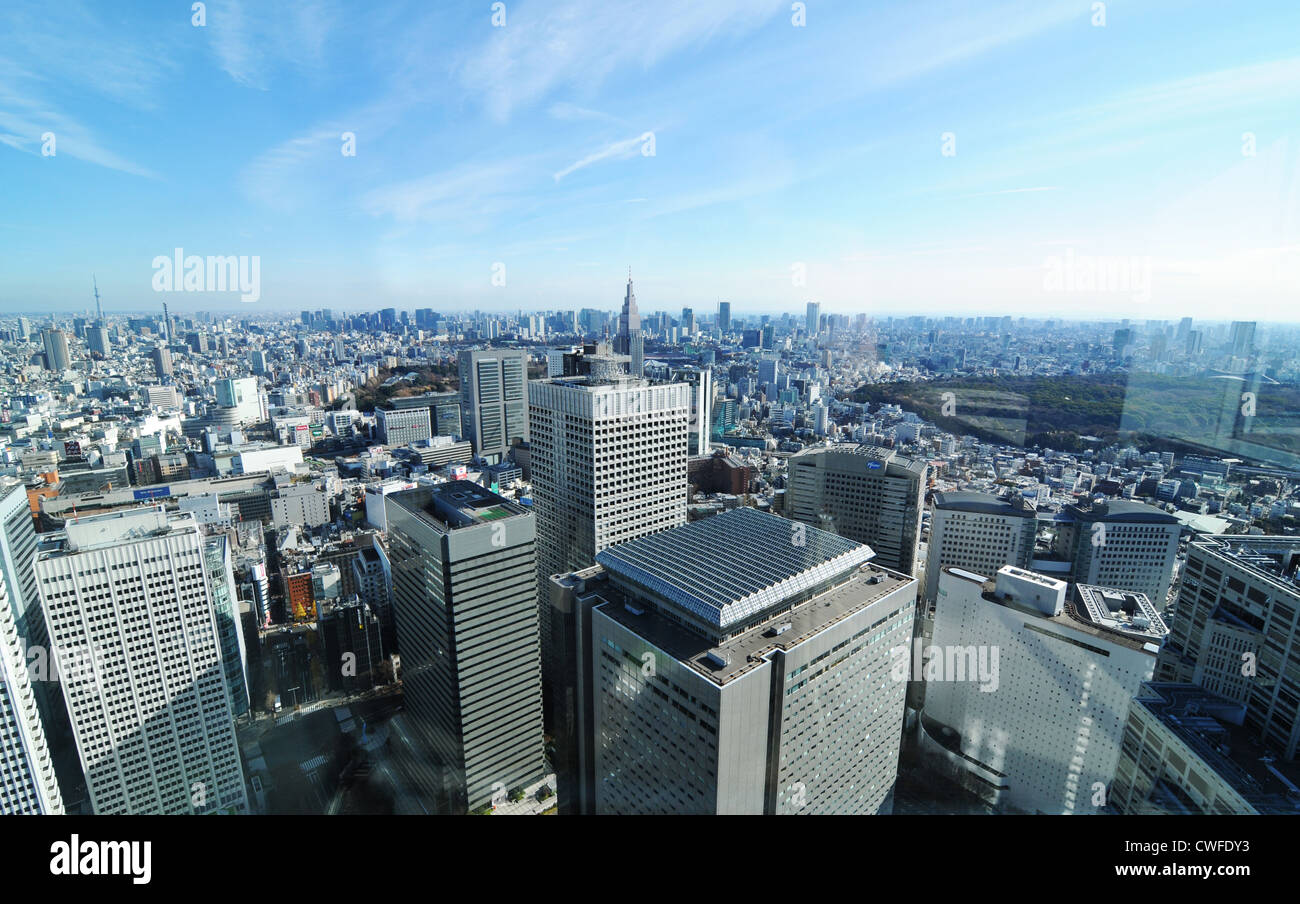 Aerial view of Tokyo as seen from the Tokyo Metropolitan Government ...