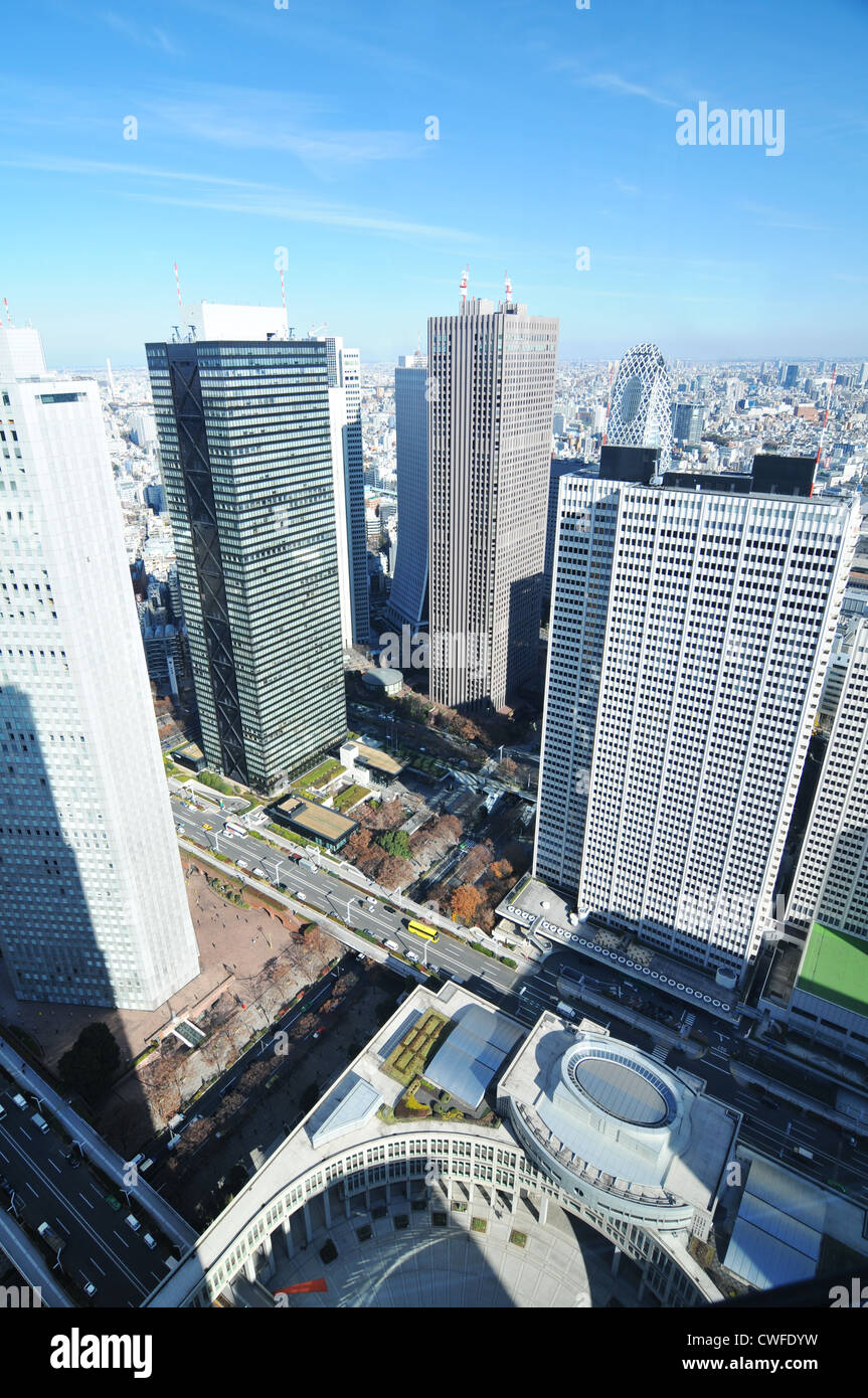 Aerial view of Tokyo as seen from the Tokyo Metropolitan Government ...