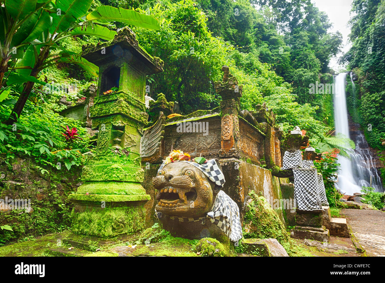 Beautiful waterfall in rainforest. Bali Stock Photo - Alamy
