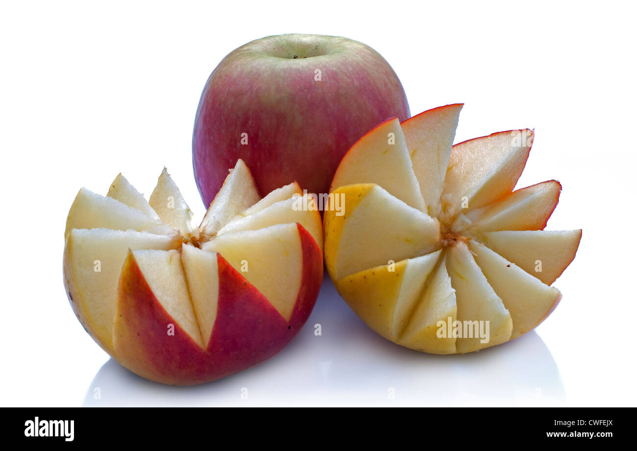 apple in pieces Stock Photo - Alamy