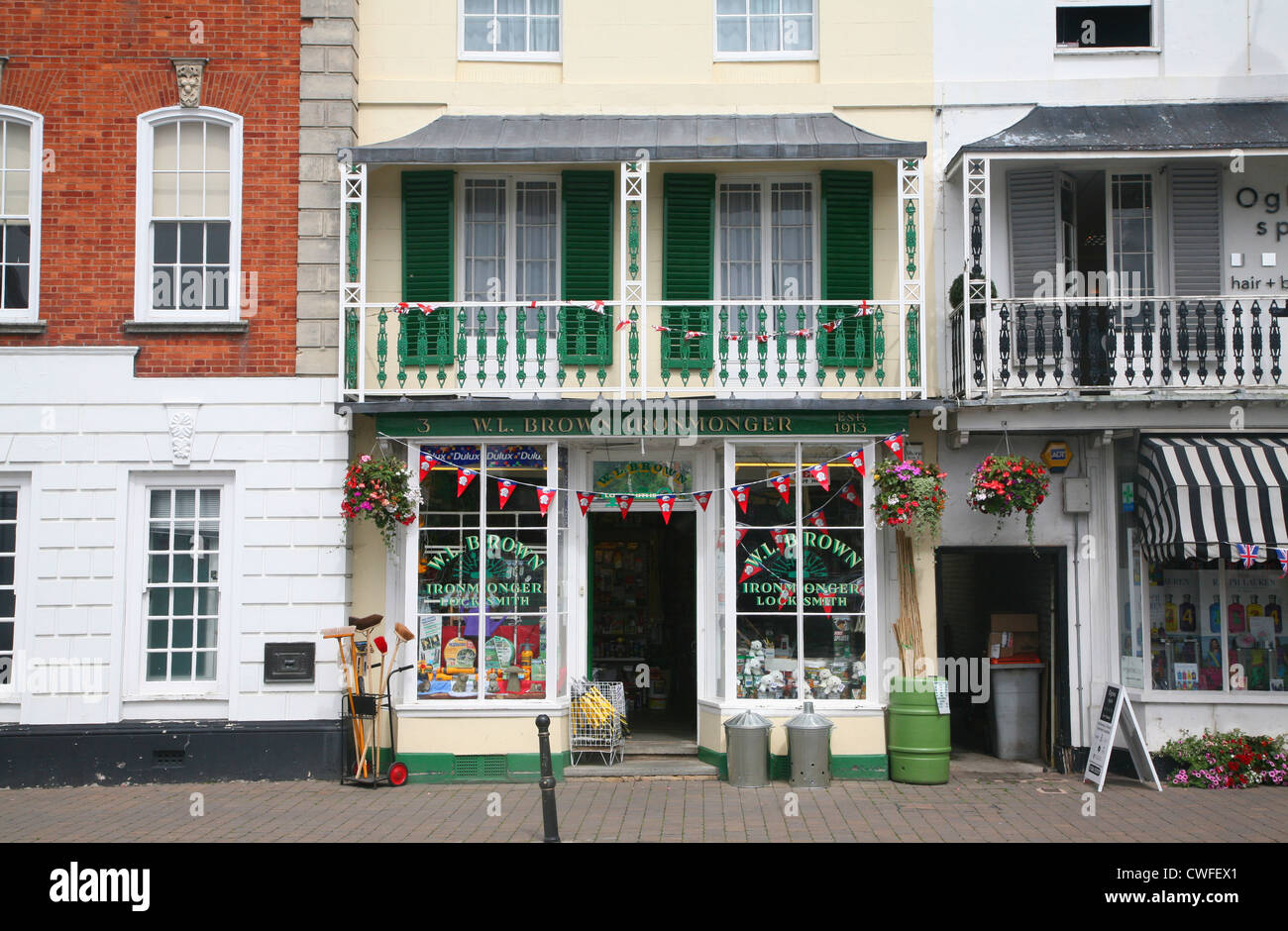 Traditional ironmonger shop Pershore, Worcestershire, England Stock ...