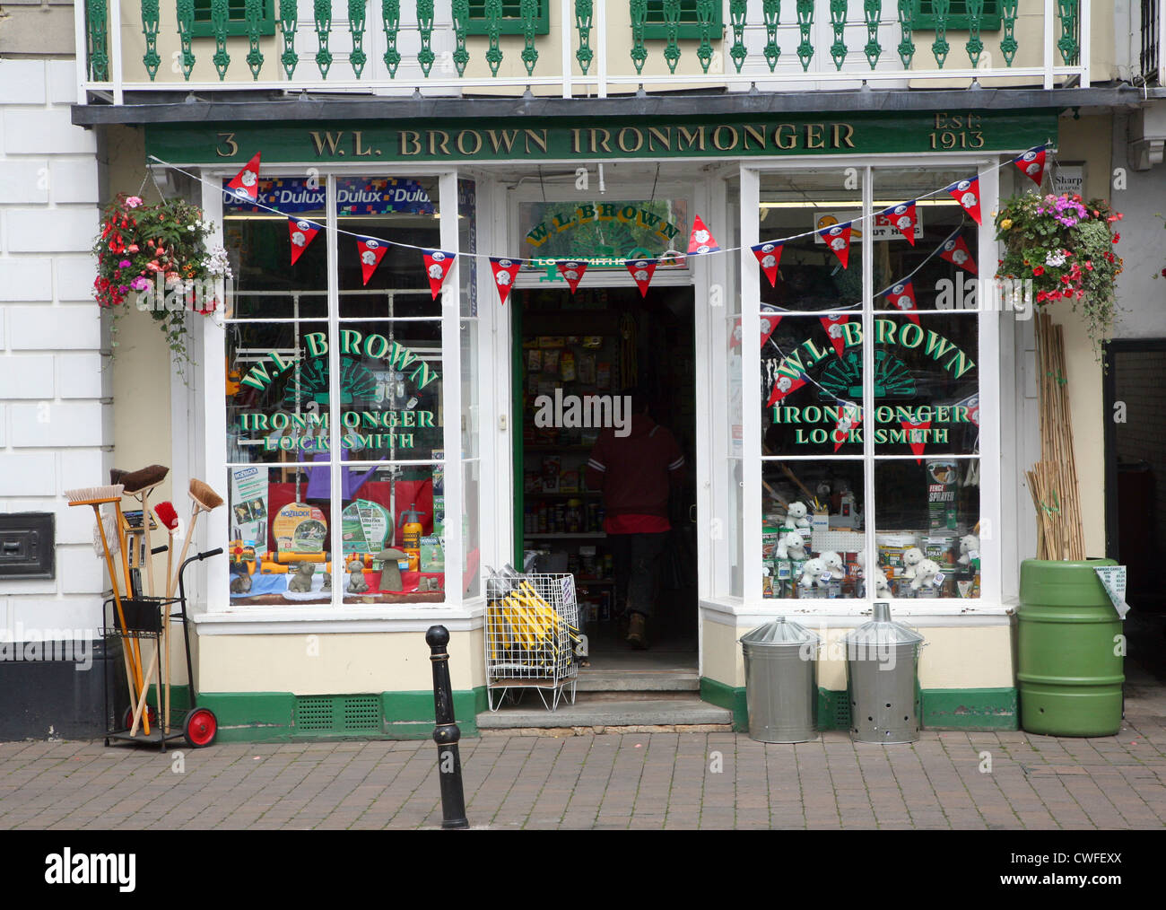 Traditional ironmonger shop Pershore Worcestershire England Stock Photo ...