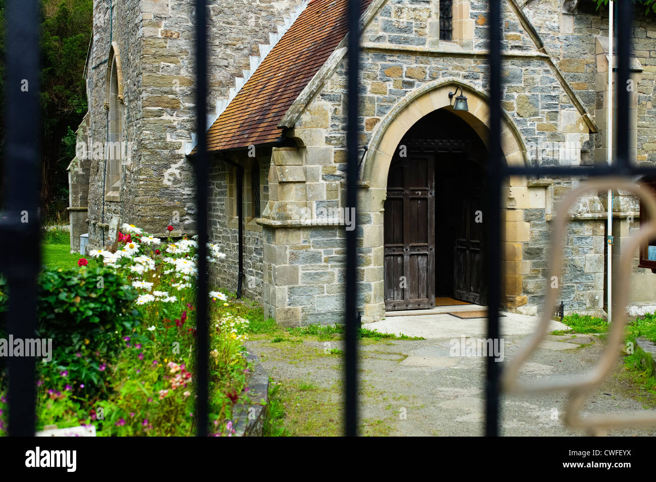 St Edward's church Knighton Powys Wales Stock Photo - Alamy