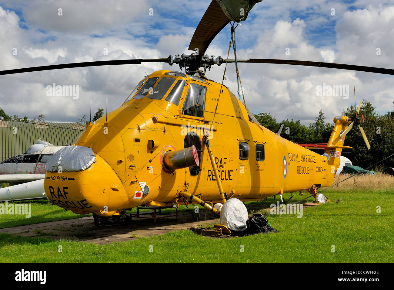 RAF rescue helicopter at the east midlands aeropark musuem england uk ...
