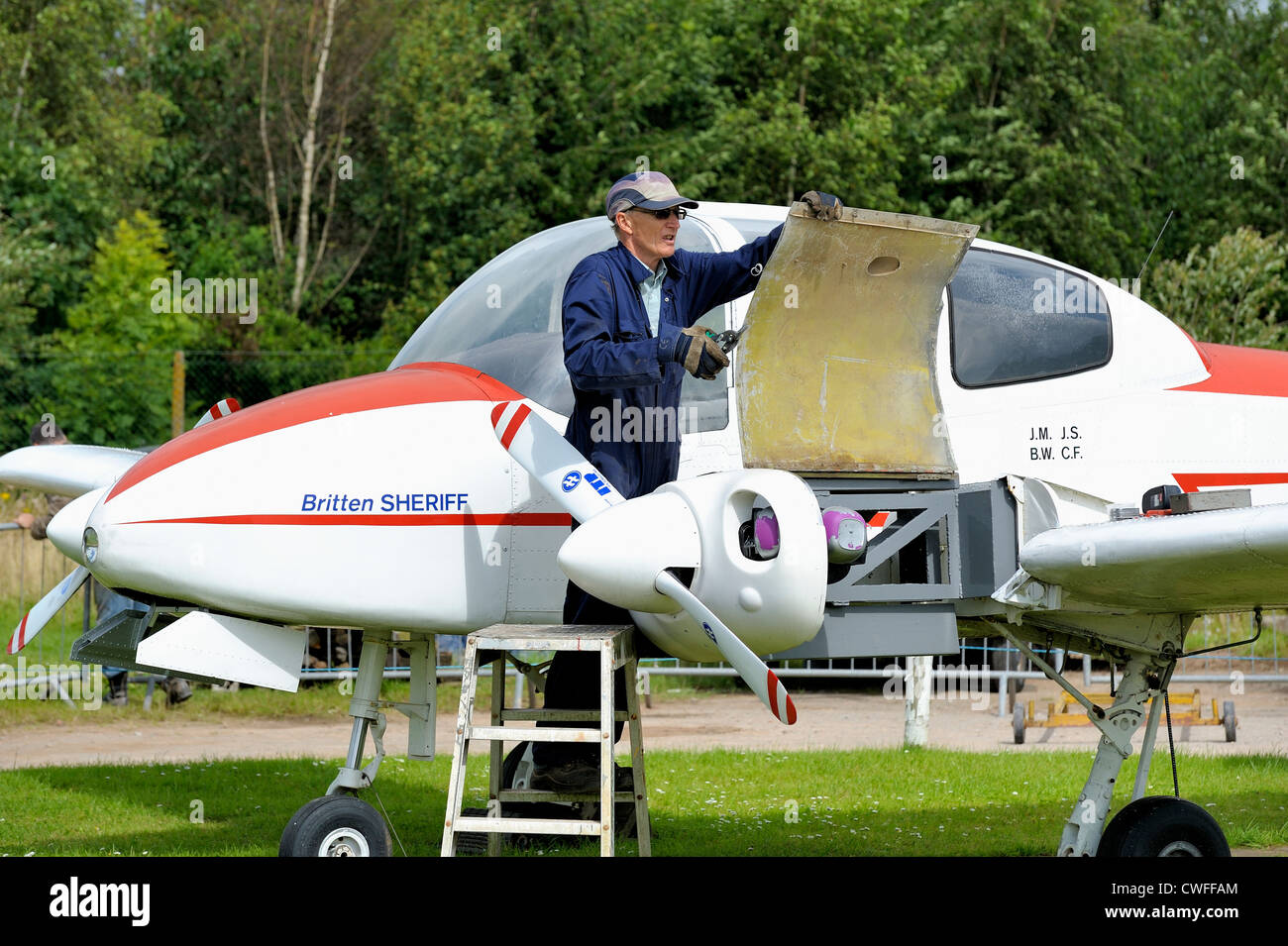 Britten Sheriff G-FRJB light aircraft preserved at the east midlands ...