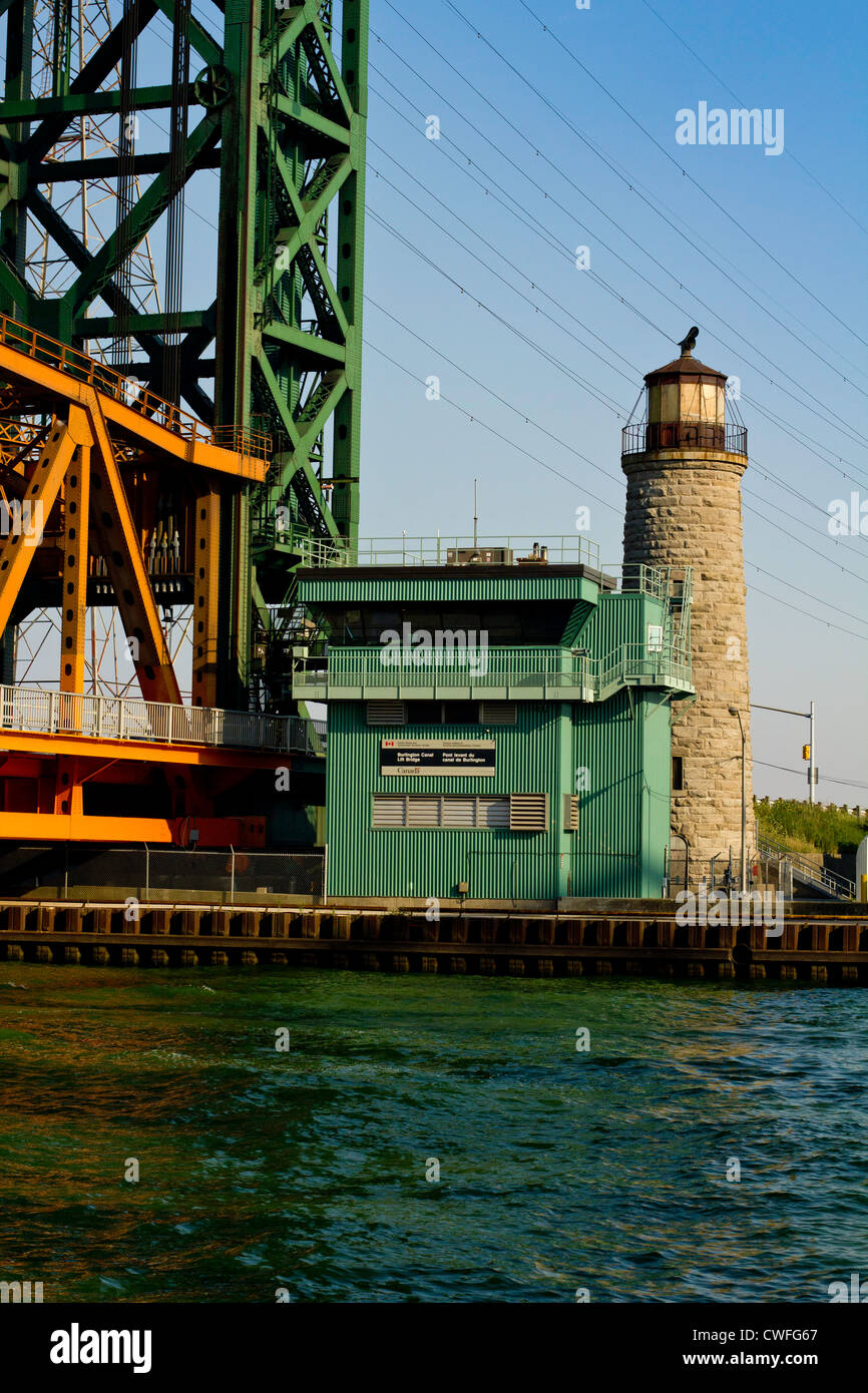 Lift bridge structure at Burlington Canal in Ontario Stock Photo - Alamy