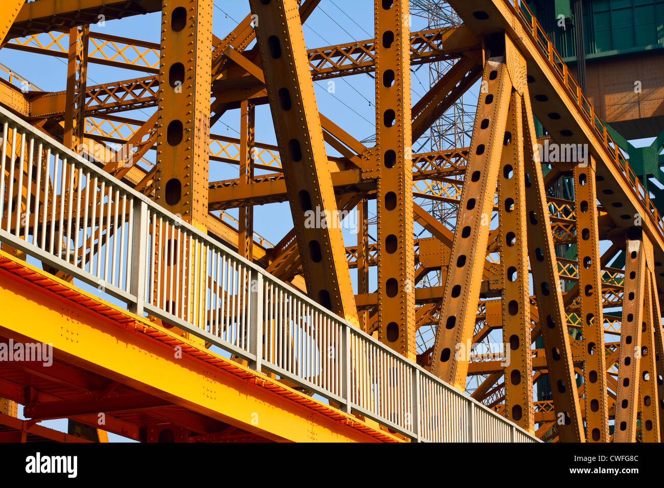 Metal bridge structure Stock Photo - Alamy