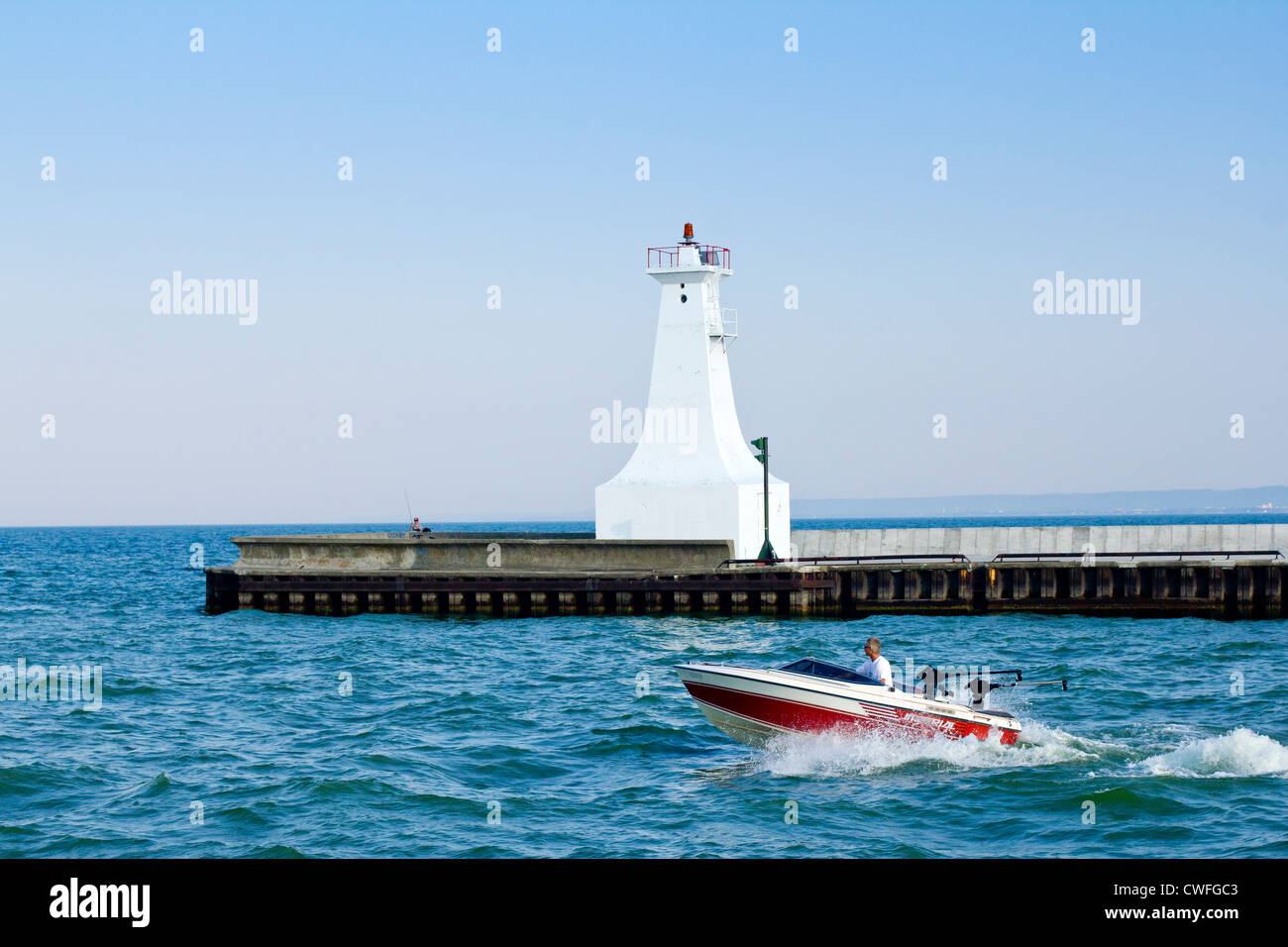 Light blue motorboat hi-res stock photography and images - Alamy
