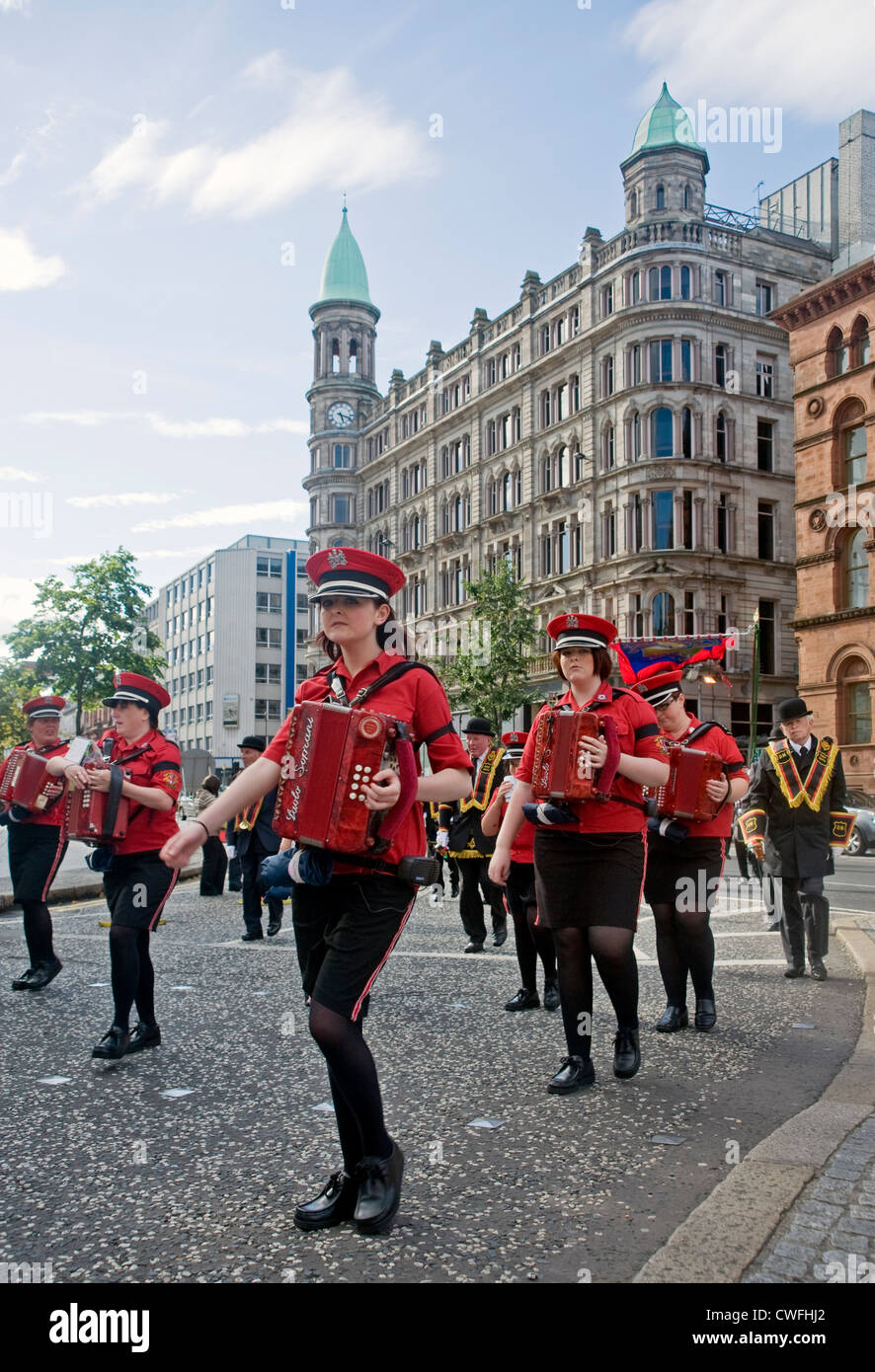 Accordian band marching northern ireland hi-res stock photography and ...