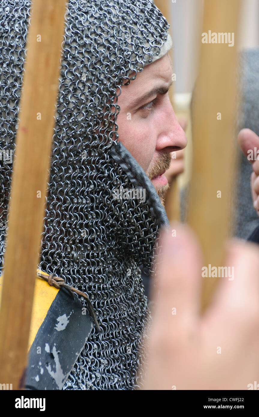 Man in arms medieval costume hi-res stock photography and images - Alamy
