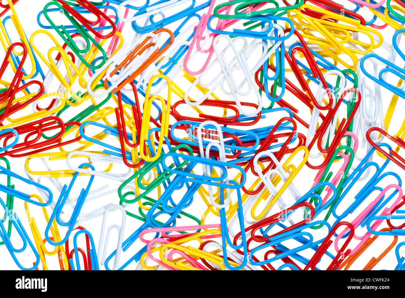 background from many color paper clips Stock Photo - Alamy