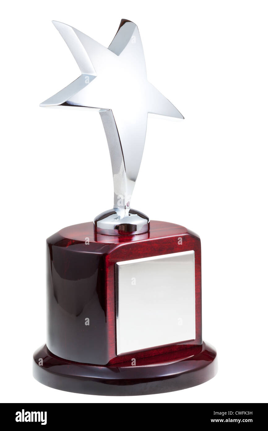 silver star award isolated on the white background Stock Photo - Alamy