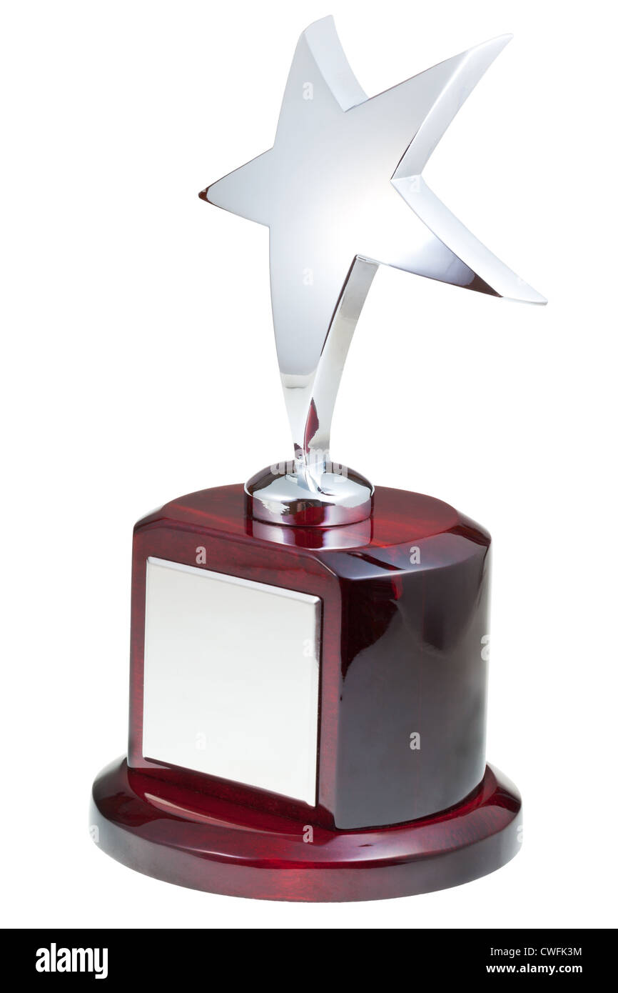 silver star award isolated on the white background Stock Photo - Alamy