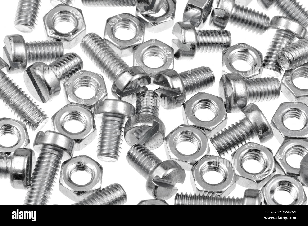 background from many bolts and screw nuts Stock Photo - Alamy