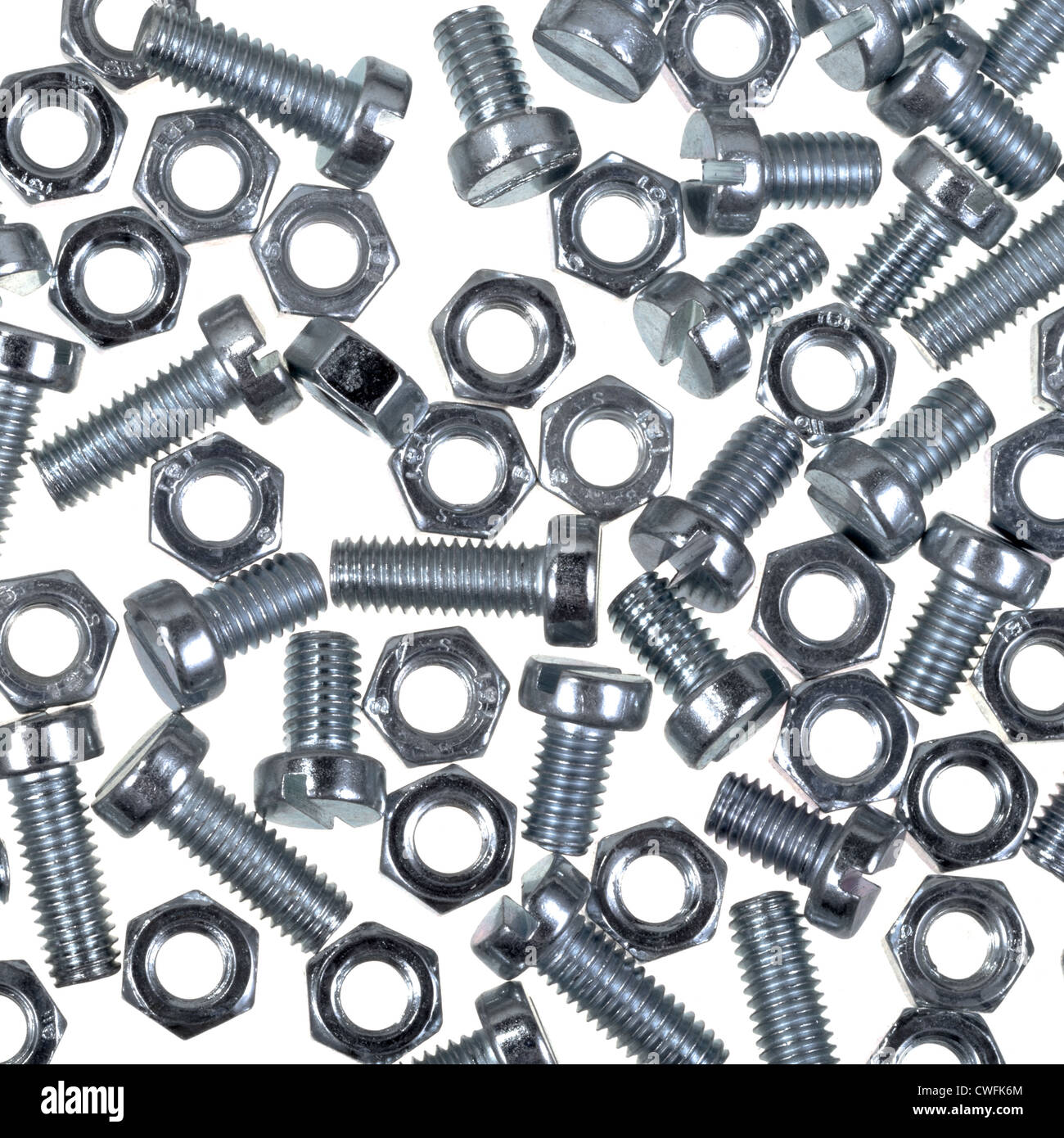 background from many bolts and screw nuts Stock Photo - Alamy
