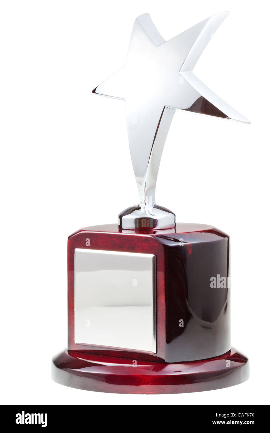 silver star award isolated on the white background Stock Photo - Alamy