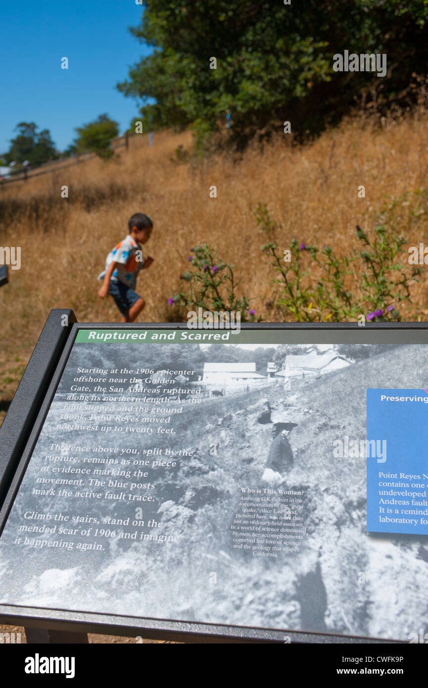 USA California CA Point Reyes San Andreas Fault line Earthquake Trail ...