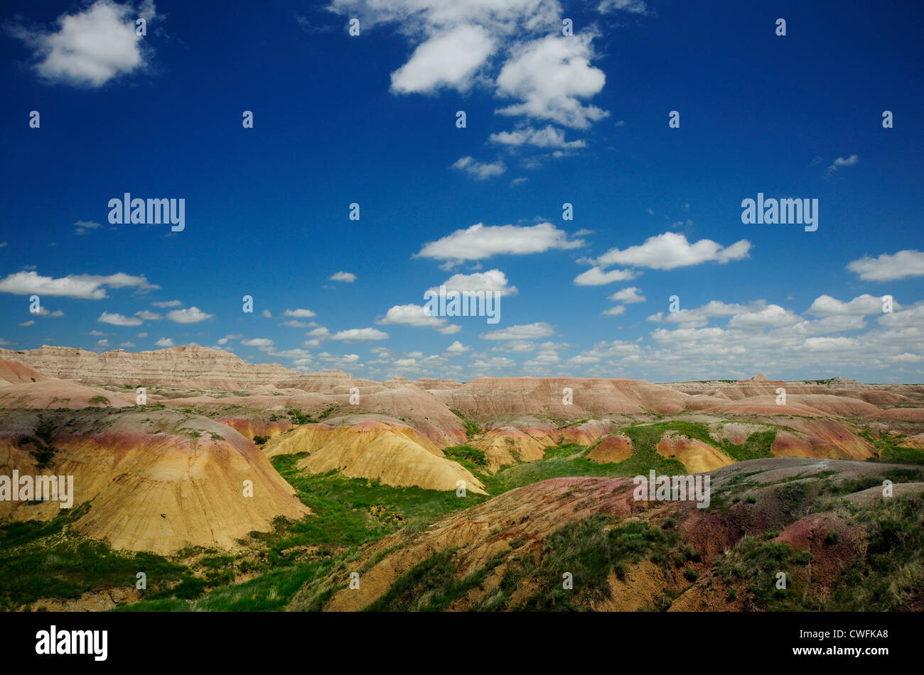 Paleosol mounds in Conata Basin, Badlands National Park, South Dakota ...