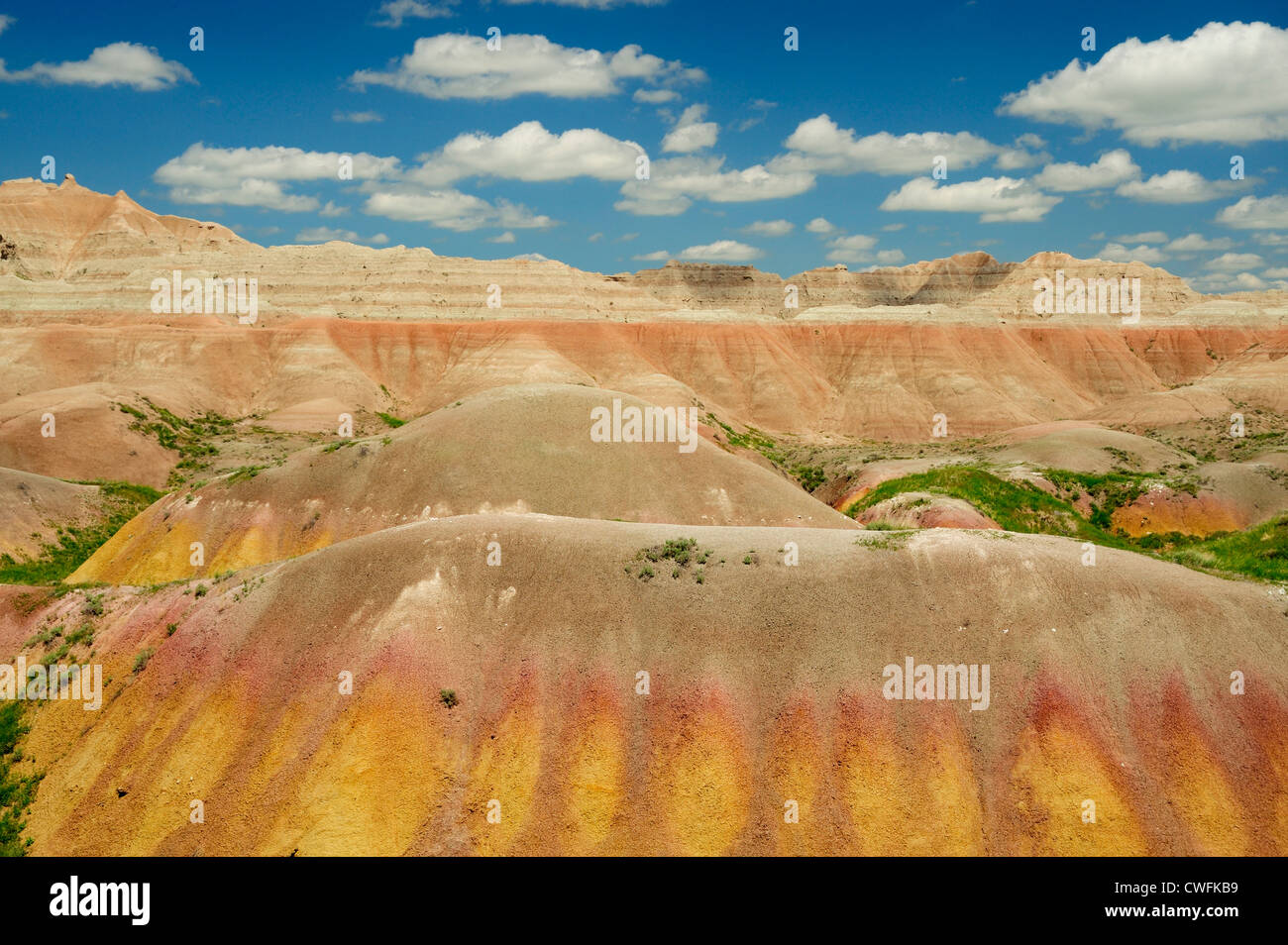 Paleosol mounds in Conata Basin, Badlands National Park, South Dakota ...
