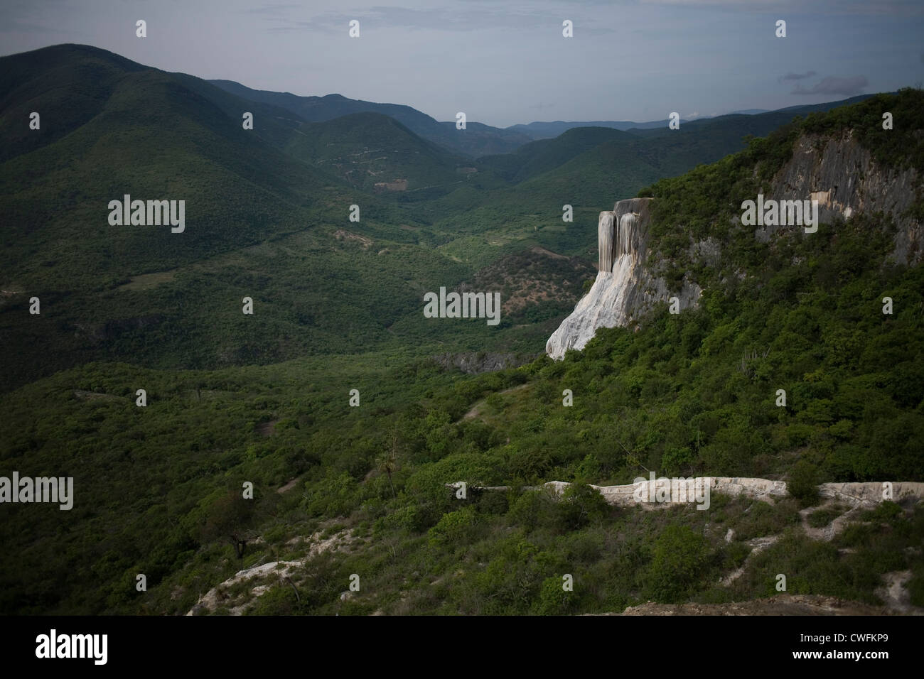 Petrified waterfall of Hierve el Agua in Oaxaca, Mexico Stock Photo - Alamy